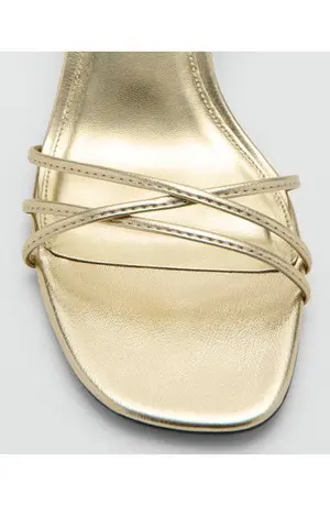 Mango Ankle Strap Sandal - Gold