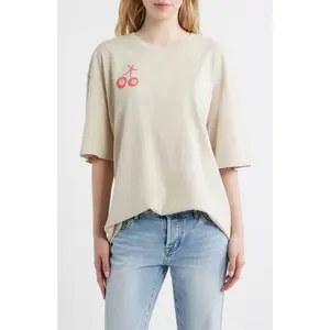 Junk Food 8 Ball Cherries Oversized Cotton Graphic T-shirt
