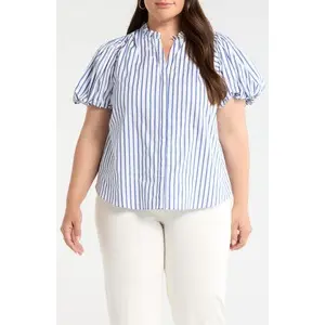 SUGARLIPS Striped Puff Sleeve Top