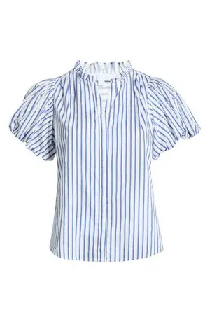 SUGARLIPS Striped Puff Sleeve Top