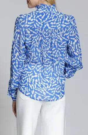 APNY Ruffle Placket Top