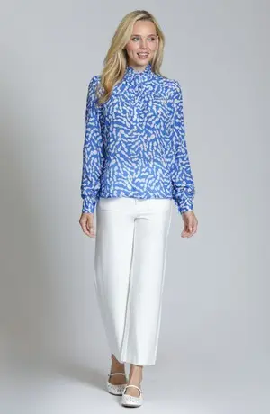APNY Ruffle Placket Top