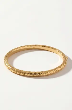 NATIVE GEM Bali Bangle Bracelet - Gold