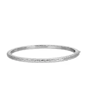 NATIVE GEM Bali Bangle Bracelet - Silver