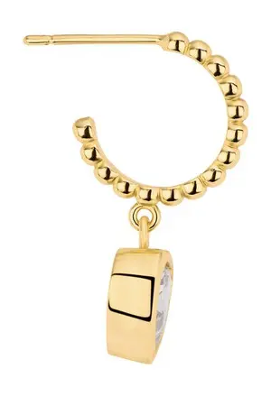 ATHRA LUXE Modern Muse Heart Drop Huggie Earrings