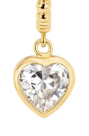 ATHRA LUXE Modern Muse Heart Drop Huggie Earrings