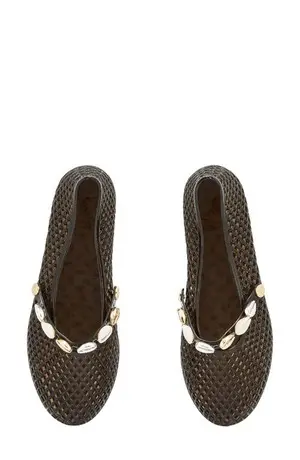 ANCIENT GREEK SANDALS Iro Shells Jelly Flat - Black