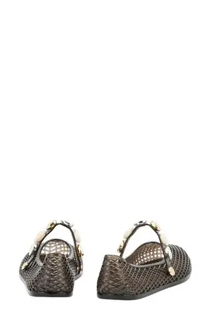 ANCIENT GREEK SANDALS Iro Shells Jelly Flat - Black