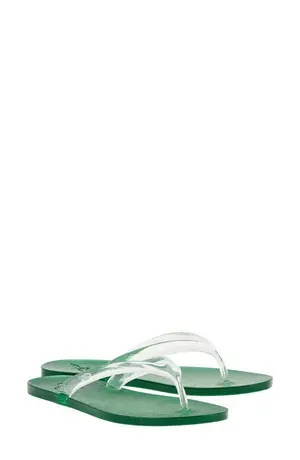 ANCIENT GREEK SANDALS Jelly Flip Flop - Clear/green