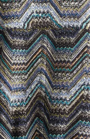 Missoni Metallic Zigzag Sequin Field Jacket - Grey Multi