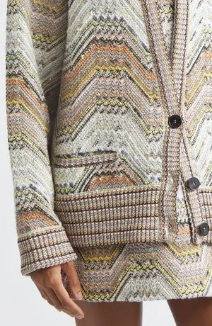 Missoni Metallic Zigzag Sequin Cardigan