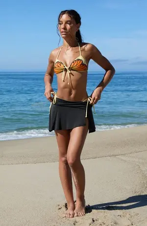 PACSUN Nova Cinch Triangle Bikini Top - Yellow
