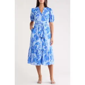 Women's Tiered V-Neck Shirtdresses