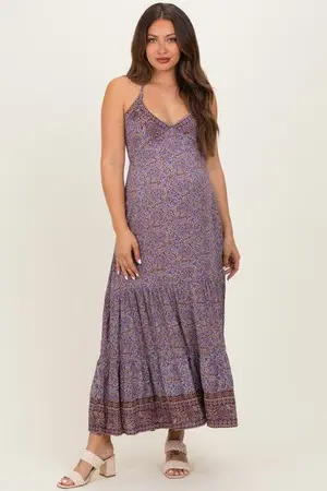PINKBLUSH Paisley Halter Maxi Dress