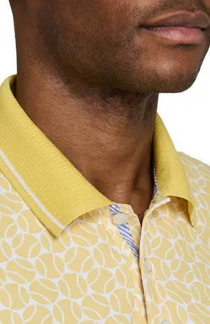 CON.STRUCT Slim Fit Tennis Ball Polo Short Sleeve Shirt - Yellow