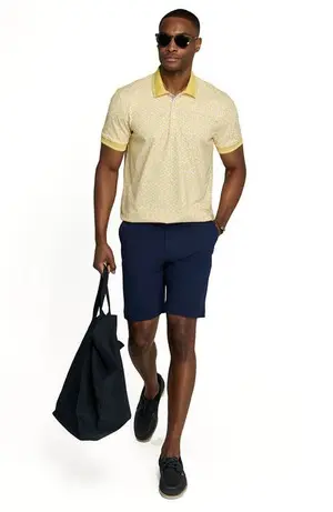 CON.STRUCT Slim Fit Tennis Ball Polo Short Sleeve Shirt - Yellow