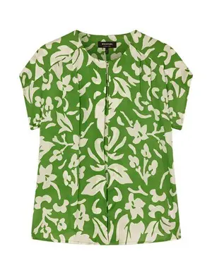 Whistles Floral Keyhole Blouse