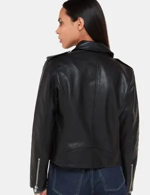 Whistles Agnes Leather Biker Jacket