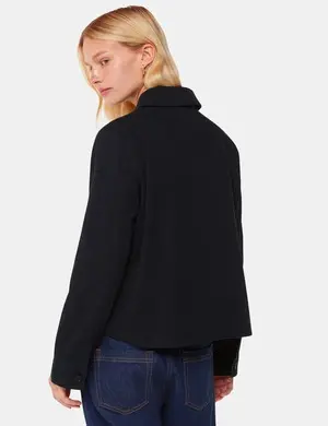Whistles Marie Boxy Casual Jacket - Washed Black