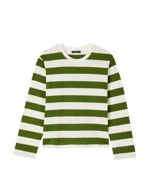 Whistles Relaxed Stripe Long Sleeve Tee