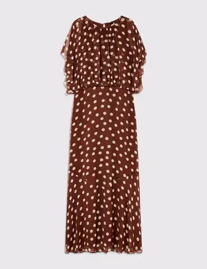 Whistles Polka Dot Print Midi Dress