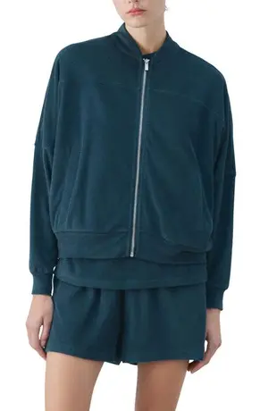 Mango Cotton-blend Terry Bomber Jacket
