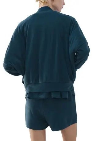 Mango Cotton-blend Terry Bomber Jacket
