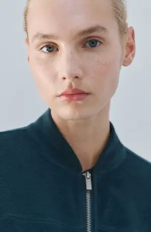 Mango Cotton-blend Terry Bomber Jacket