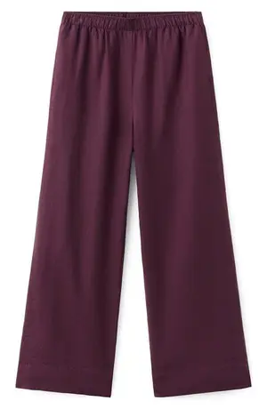 Mango Straight-leg Linen Blend Pants