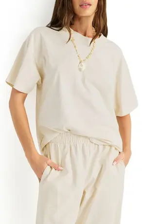 Vitamin A® Oversized Boyfriend T-shirt - Cream