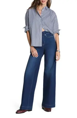 Spanx Everywear High Waist Wide Leg Jeans - Rinse