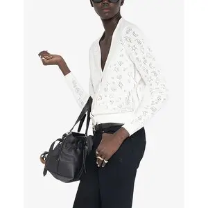 Zadig&Voltaire Manala Pointelle Cotton Cardigan - Eggshell