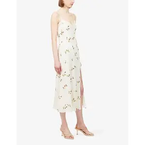 REFORMATION Lucine Floral Woven Midi Dress - Rose