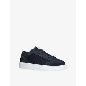 CLEENS Luxor Suede And Mesh Trainers - Navy