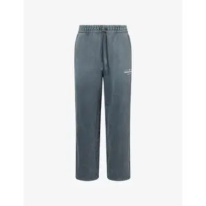 THE COUTURE CLUB Spray-wash Logo-print Cotton Jogging Bottoms - Black