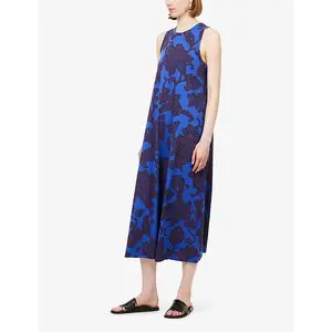 ME+EM Floral Sleeveless Cotton Maxi Dress