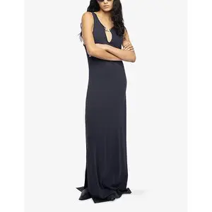 Zadig&Voltaire Tiffania Wings-brooch Maxi Dress