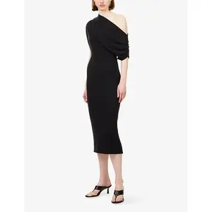 REFORMATION Iris Asymmetric Knit Midi Dress