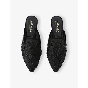Carvela Evelina Lace Mules - Black