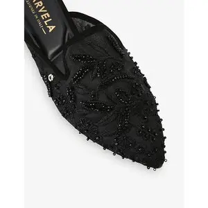 Carvela Evelina Lace Mules - Black