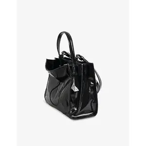 Zadig&Voltaire Jack Branded Patent-leather Handbag - Black