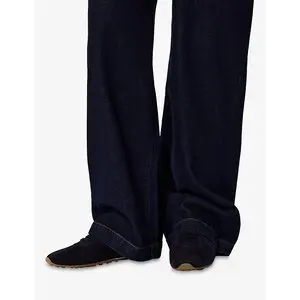 Whistles Panelled Suede Trainers - Navy