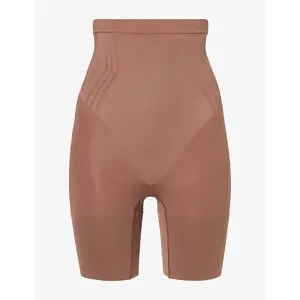 Spanx Sculpt High-waist Mid-thigh Shorts - Ganache