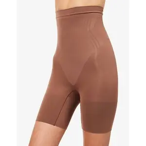 Spanx Sculpt High-waist Mid-thigh Shorts - Ganache
