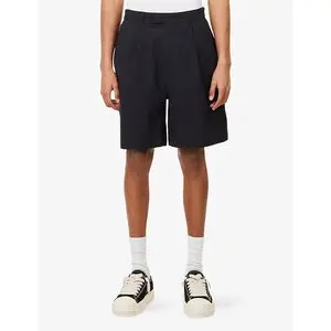 THE COUTURE CLUB Tailored Pleated Cotton Shorts