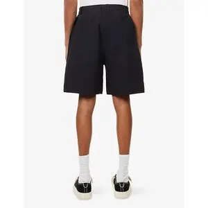 THE COUTURE CLUB Tailored Pleated Cotton Shorts