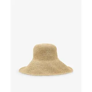 REISS Beaded-strap Straw Hat