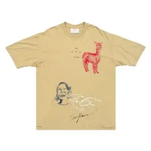 SONG FOR THE MUTE Sketchbook Oversized Tee 'daikon - Tan