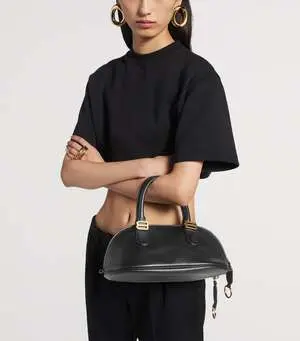 Balenciaga Mini Leather Bowling Bag