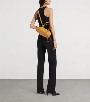 Balenciaga Mini Calfskin Bolero Bowling Top-handle Bag - Yellow